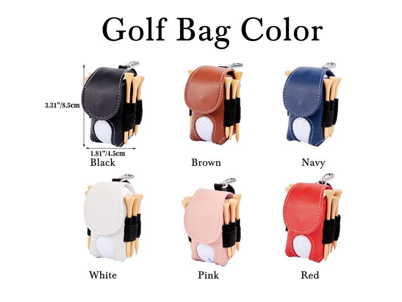 Golf Ball Mini Bag, Personalized Leather Golf Ball Case, Golf Balls ...