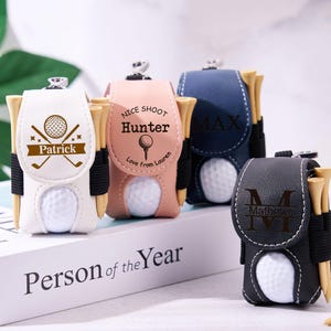 Golf Ball Mini Bag, Personalized Leather Golf Ball Case, Golf Balls ...