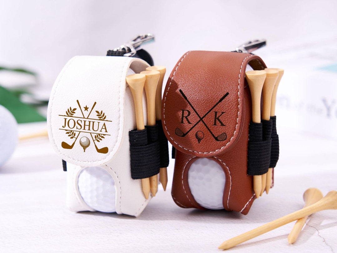 Golf Ball Mini Bag, Personalized Leather Golf Ball Case, Golf Balls ...