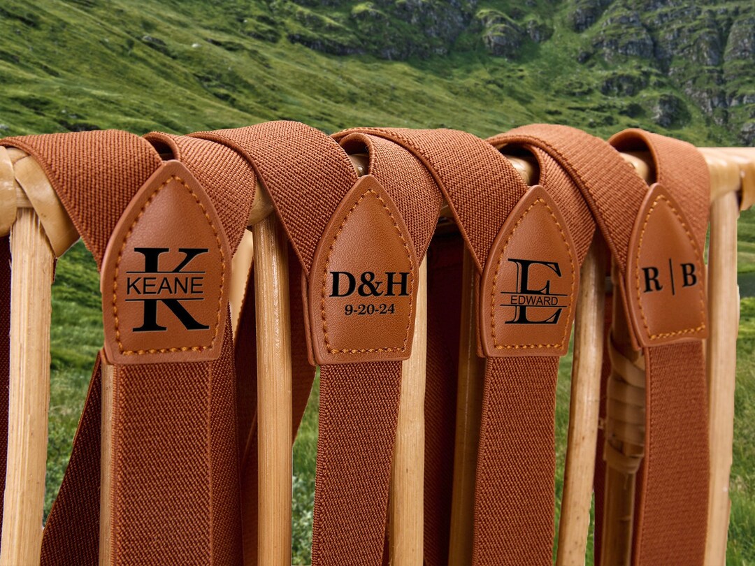 Custom Leather Suspenders,personalized Suspenders,suspenders for Men ...
