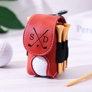 Golf Ball Mini Bag, Personalized Leather Golf Ball Case, Golf Balls ...