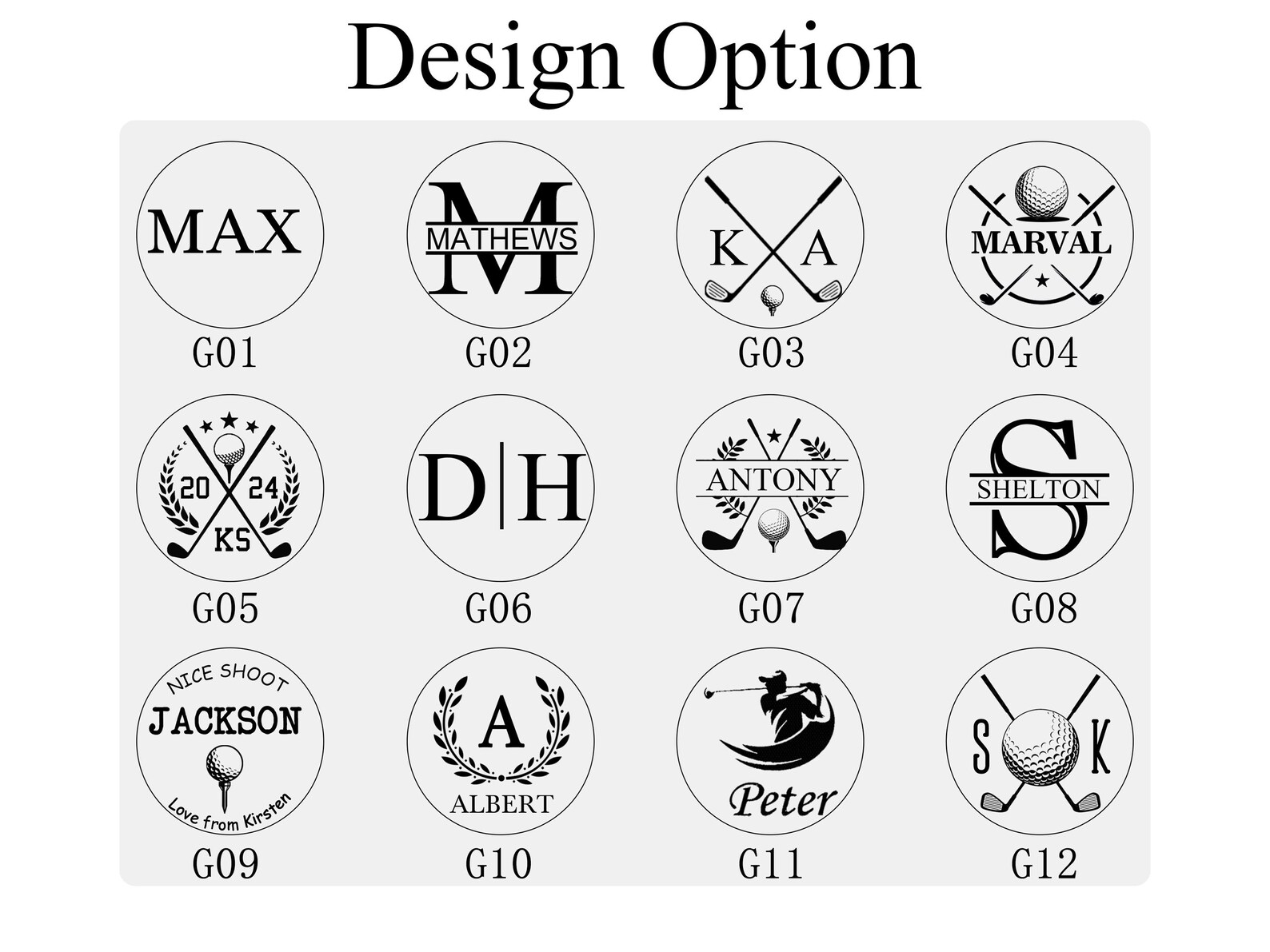 Personalized Golf Ball Marker,engraved Magnetic Monogram Ball Marker ...