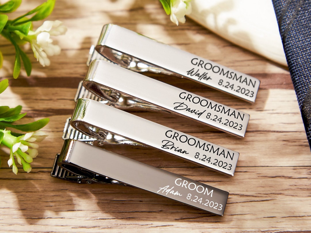 Men Personalized Custom Engraved Tie Clip,custom Groomsmen Tie Clip ...