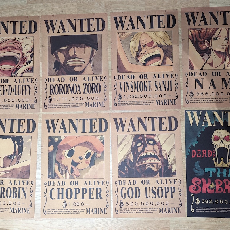 Luffy One Piece Wanted Poster - Etsy