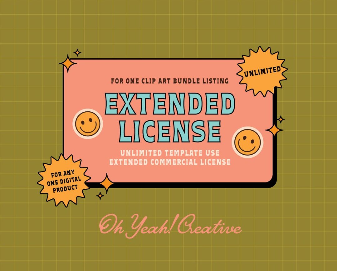 Extended Commercial License | Template License - Etsy