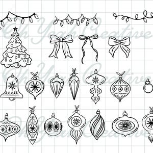 Whimsical Christmas Clipart: Hand-drawn Holiday PNG, SVG (digital ...