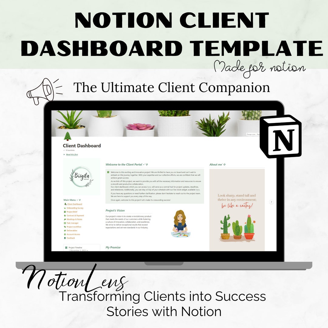 Notion Template Client Dashboard Client Portal Notion - Etsy UK