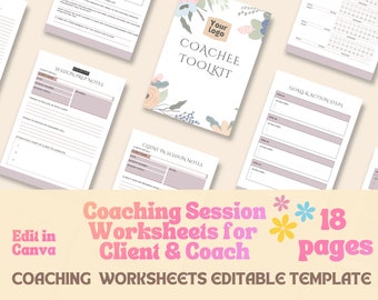 Coaching Worksheet Templates Coaching Session Worksheets Client Session ...