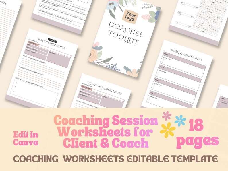Coaching Session Worksheets 18 Pages for Coaches |coaching Toolkit ...