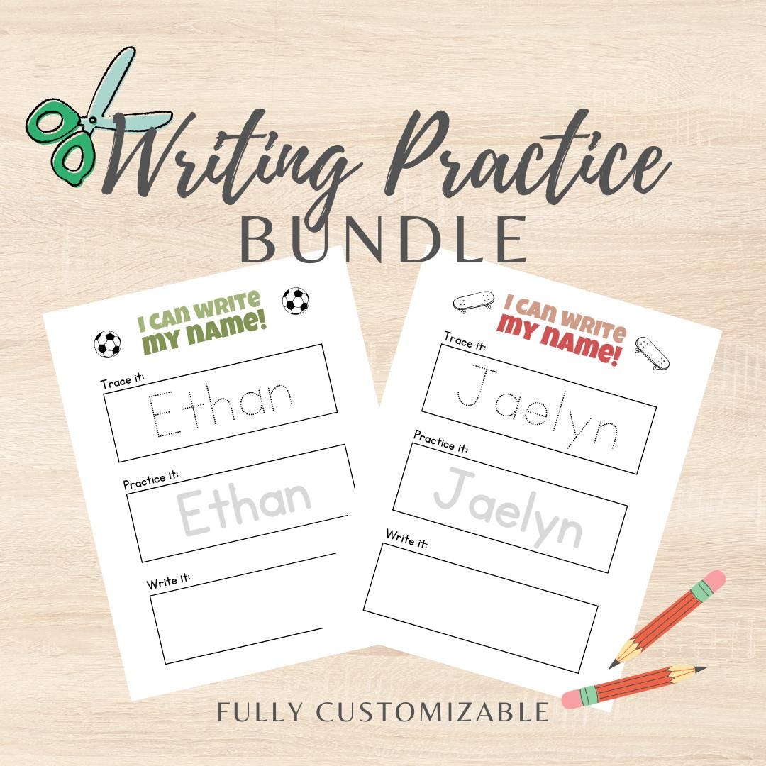 Writing Practice Bundle Morning Menu Learning Binder: Editable ...