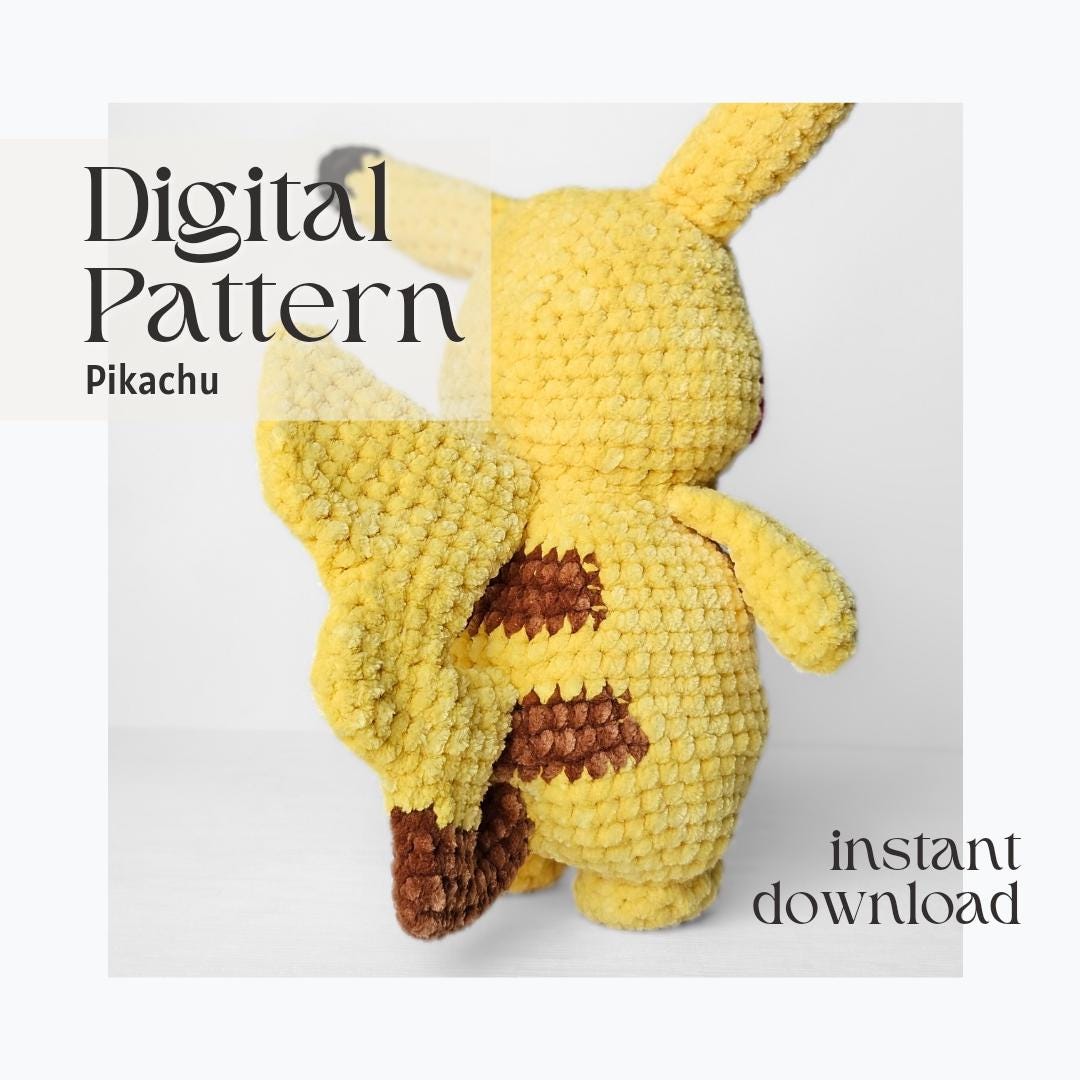Pikachu Crochet Pattern Instant Download Digital PDF Amigurumi Pokemon ...