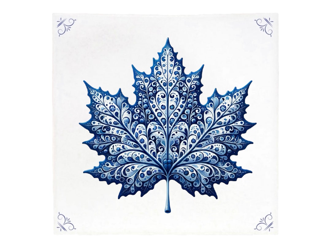 Maple Leaf, Delft Blue, Delft Blue Tile, Tile, Maple Leaves, Canada ...
