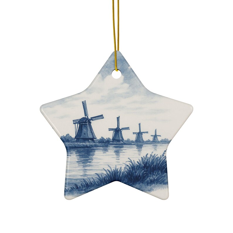 Delft Blue Ornament, Windmill, Delft Blue, Ceramic Ornament, Wildlife ...