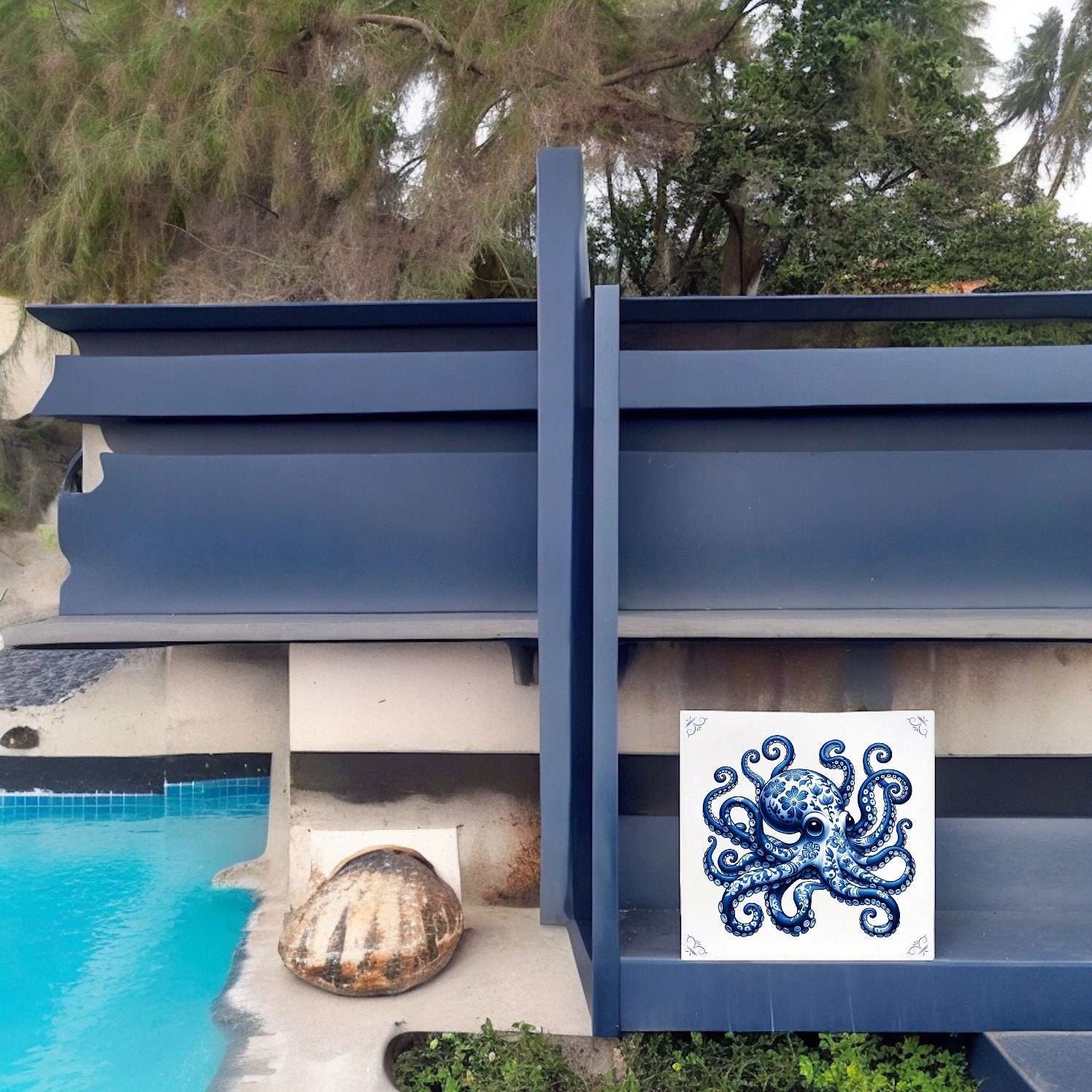 Octopus, Tile, Delft Blue, Kitchen Tile, Bathroom Tile, Wall Art ...