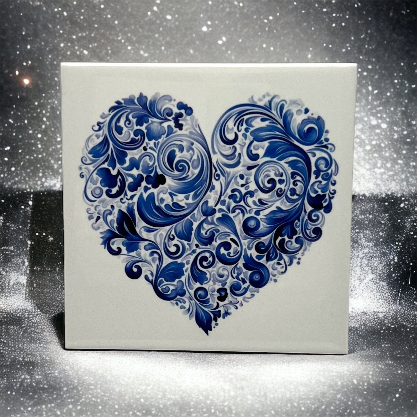 Heart, Heart Tile, Delft Blue, Valentine, Valentines Day, Valentine ...