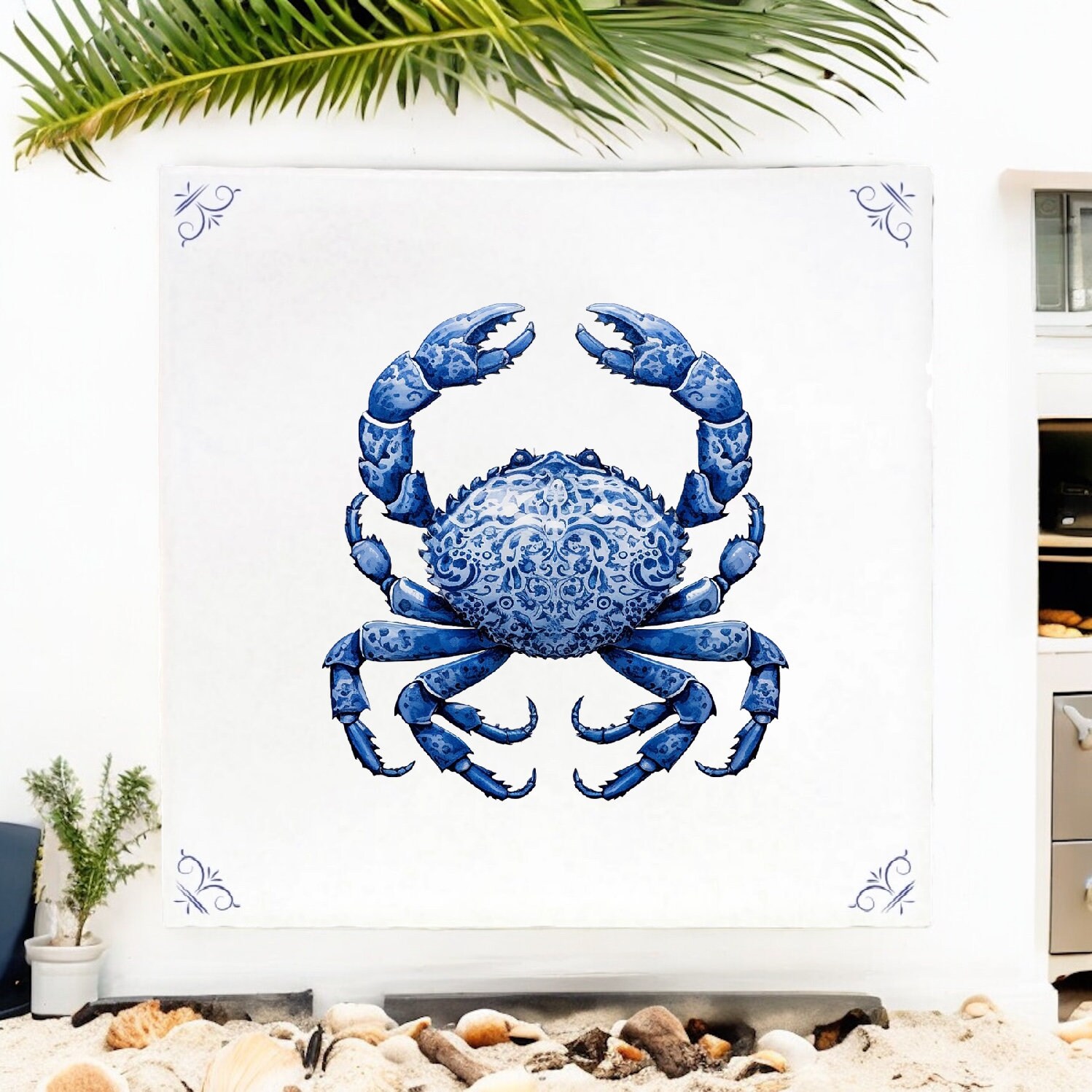 Crab, Tile, Delft Blue, Kitchen Tile, Bathroom Tile, Wall Art, Crabs ...