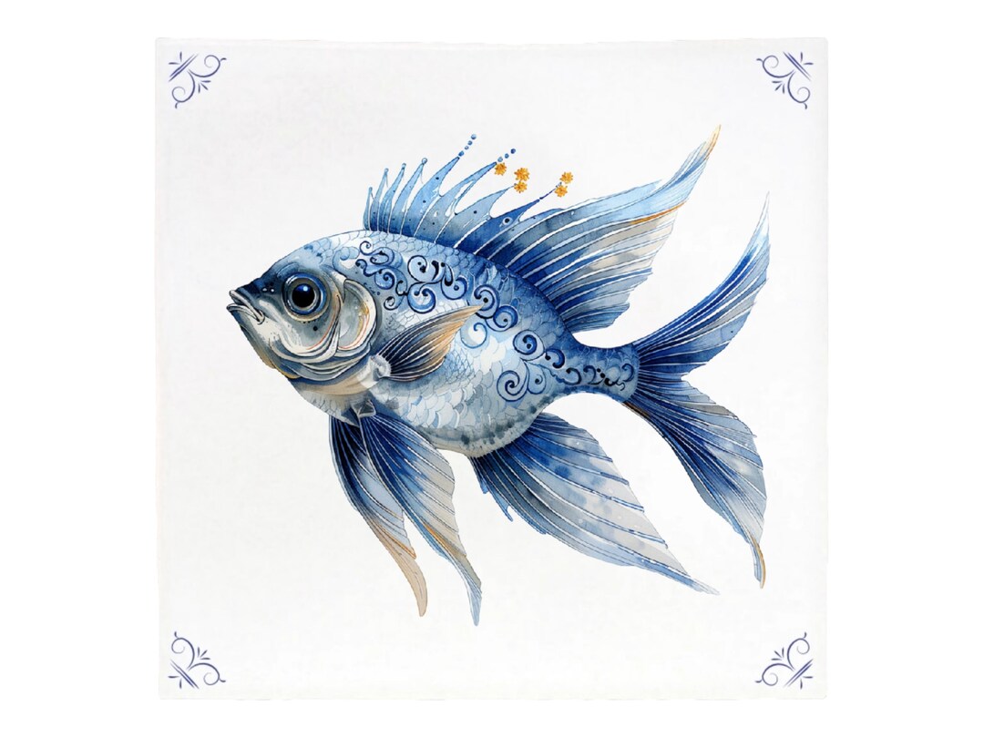 Fish, Tile, Delft Blue, Fish, Tropical Fish, Delft Blue, Kitchen Tile ...