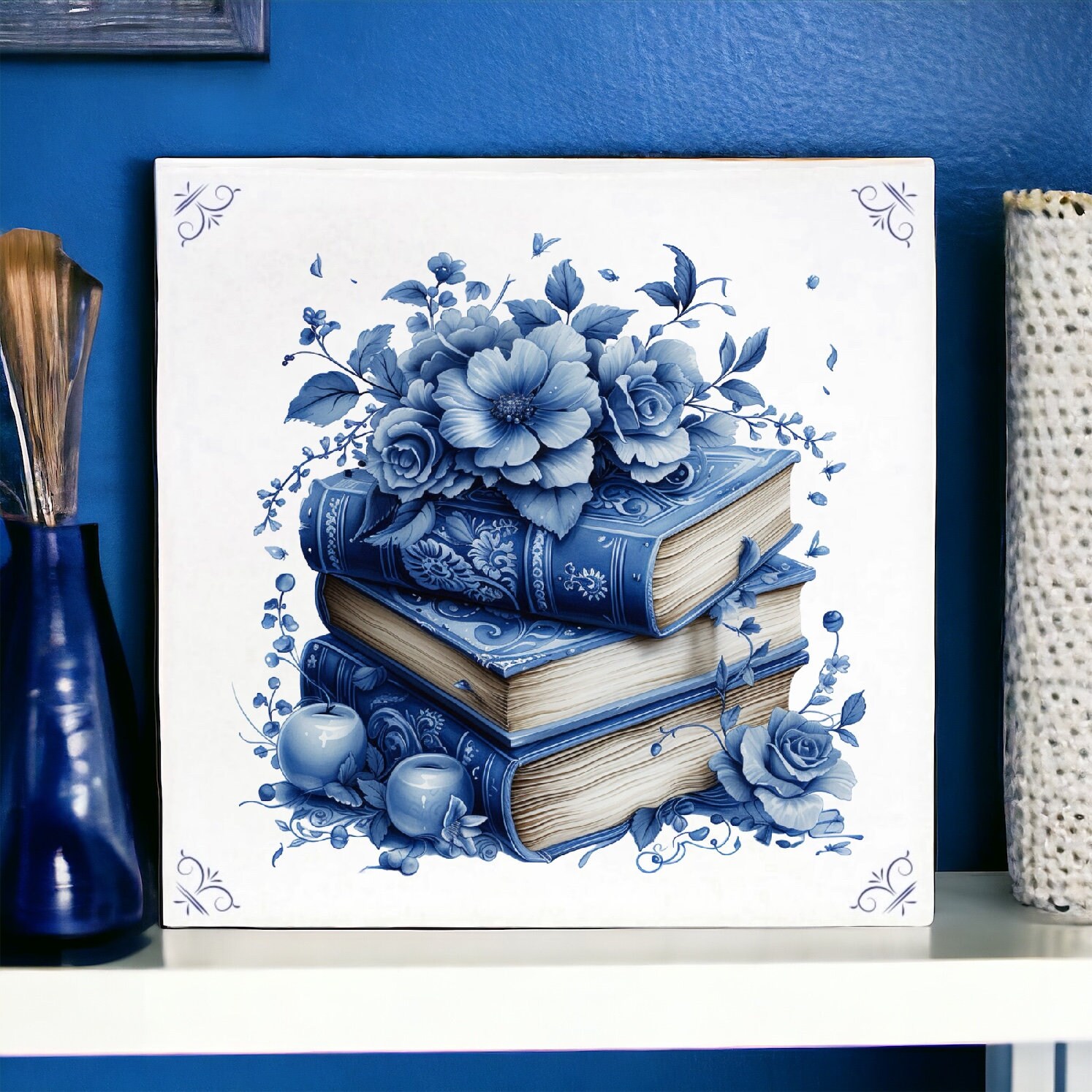 Delft Blue Book, Delft Blue Tile, Tile, Delft Blue Tiles, Delft Blue ...