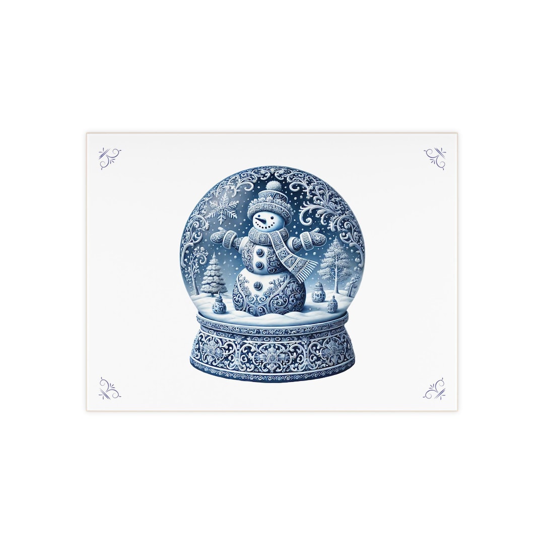 Snow Globe, Ceramic Tile, Delft Blue, Snowdome, Backsplash Decor ...