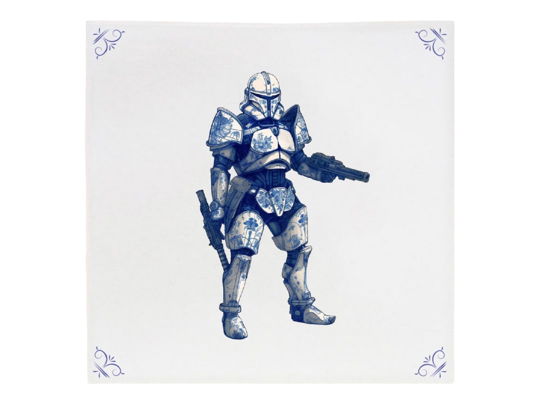 Delft Blue, Delft Blue Tile Ceramic, Delft Blue Clone Trooper, Star ...