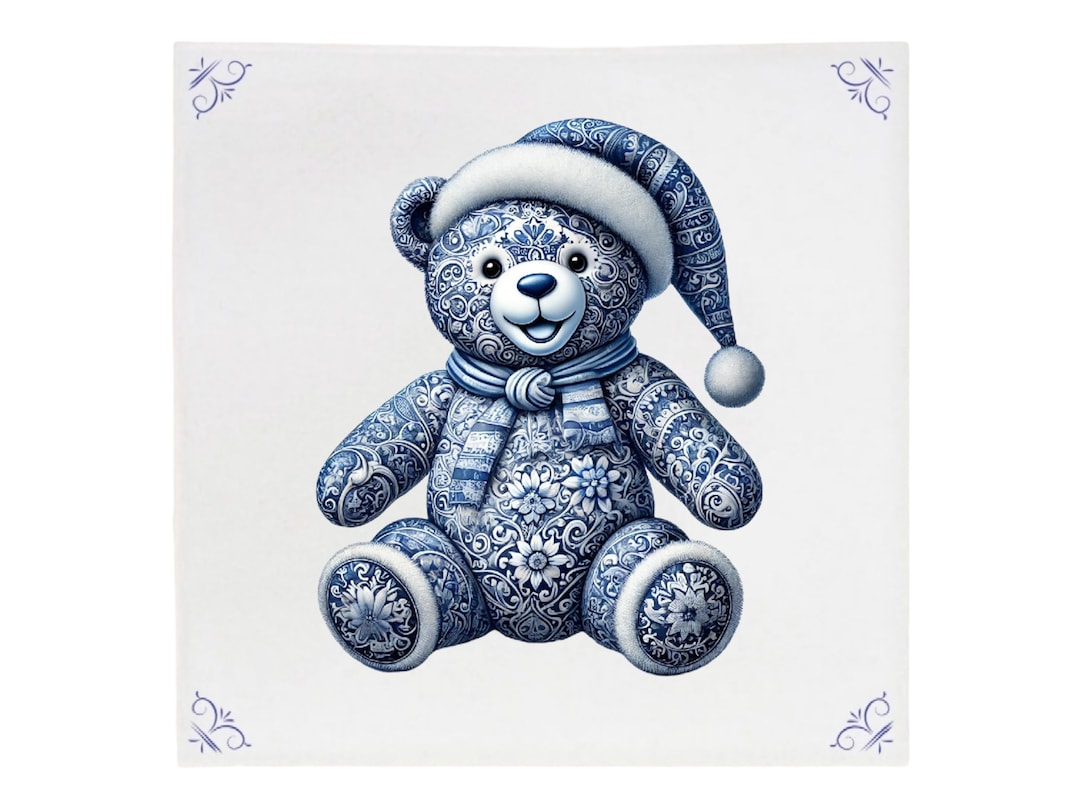 Teddy Bear, Tile, Delft Blue, Bear, Kitchen Decor, Bathroom Tile, Wall ...