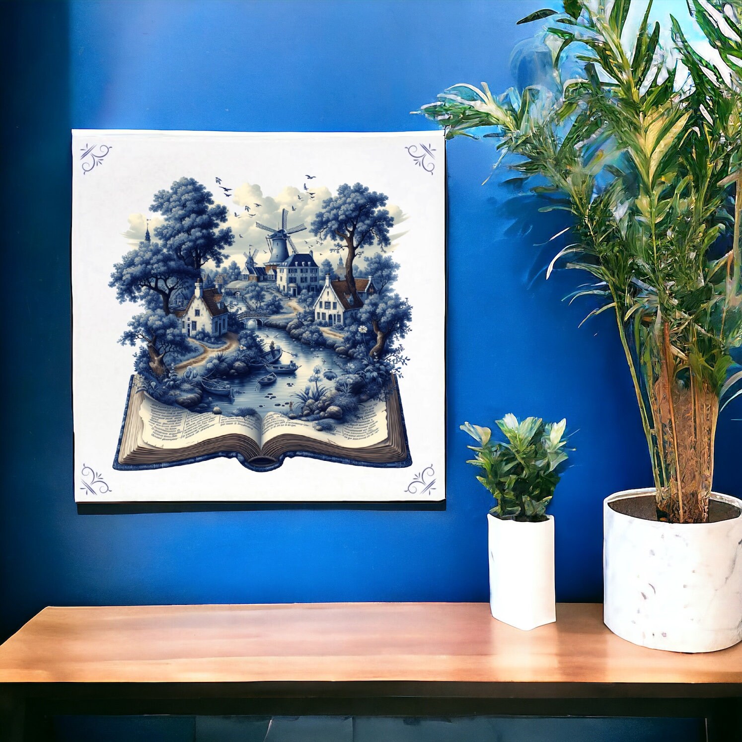 Delft Blue Book, Delft Blue Tile, Tile, Delft Blue Tiles, Delft Blue ...