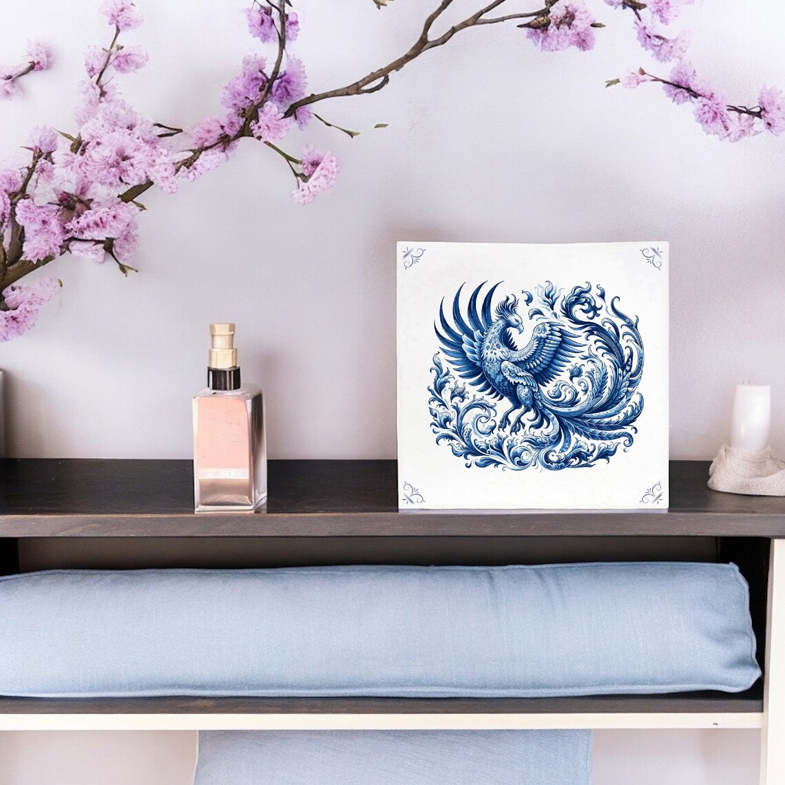 Phoenix, Tile, Delft Blue, Kitchen, Bathroom, Wall Art, Delft Blue Tile ...