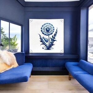 Dandelion, Tile, Delft Blue, Flower, Kitchen Tile, Bathroom Tile, Wall ...