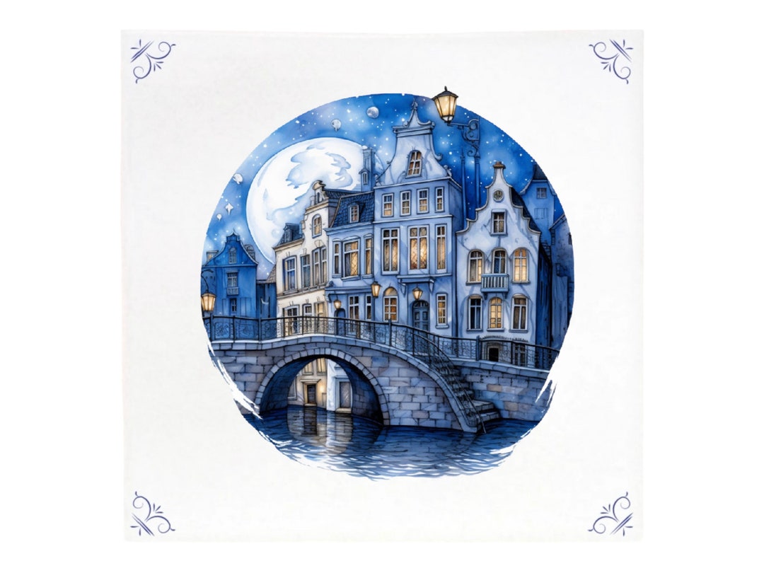 Delft Blue, Delft Blue Ceramic Tile, Delft Blue Canal House, Canal ...