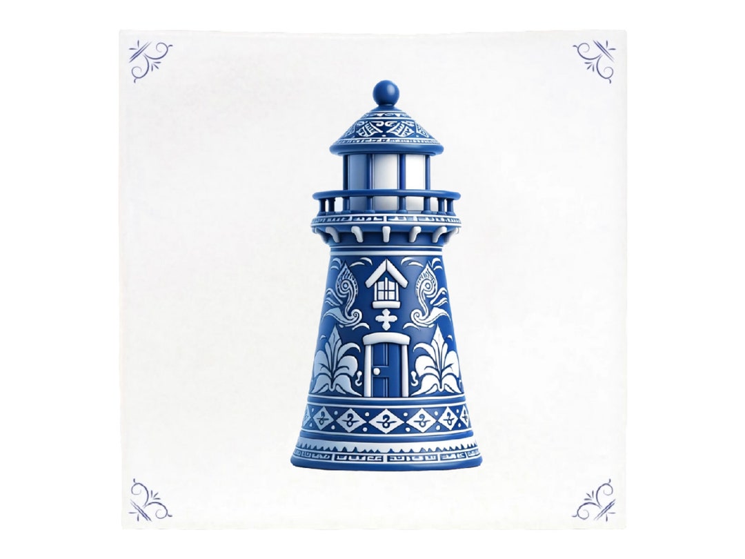 Lighthouse, Tile, Delft Blue, Kitchen Tile, Bathroom Tile, Wall Art ...
