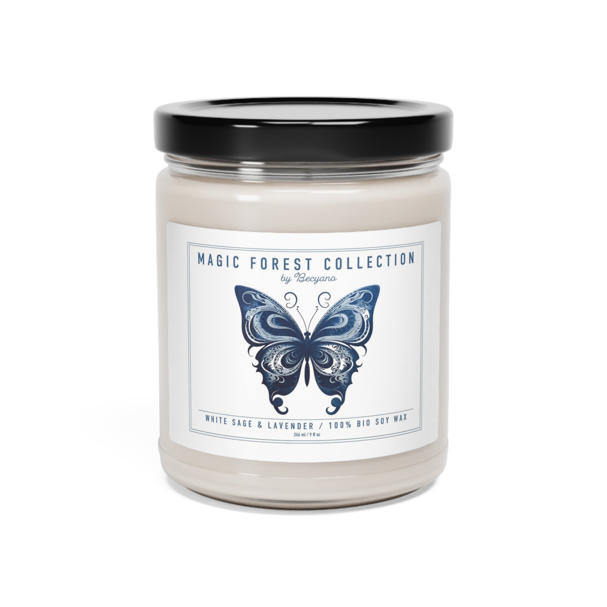 Morpho, Scented Soy Wax Candle, 9oz, Eco Friendly, White Candle, Soy ...