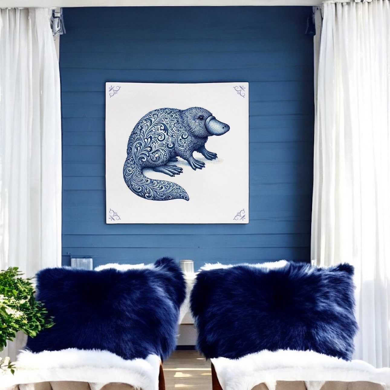 Platypus, Tile, Delft Blue, Delft Blue Tile, Bathroom Tile, Wall Art ...