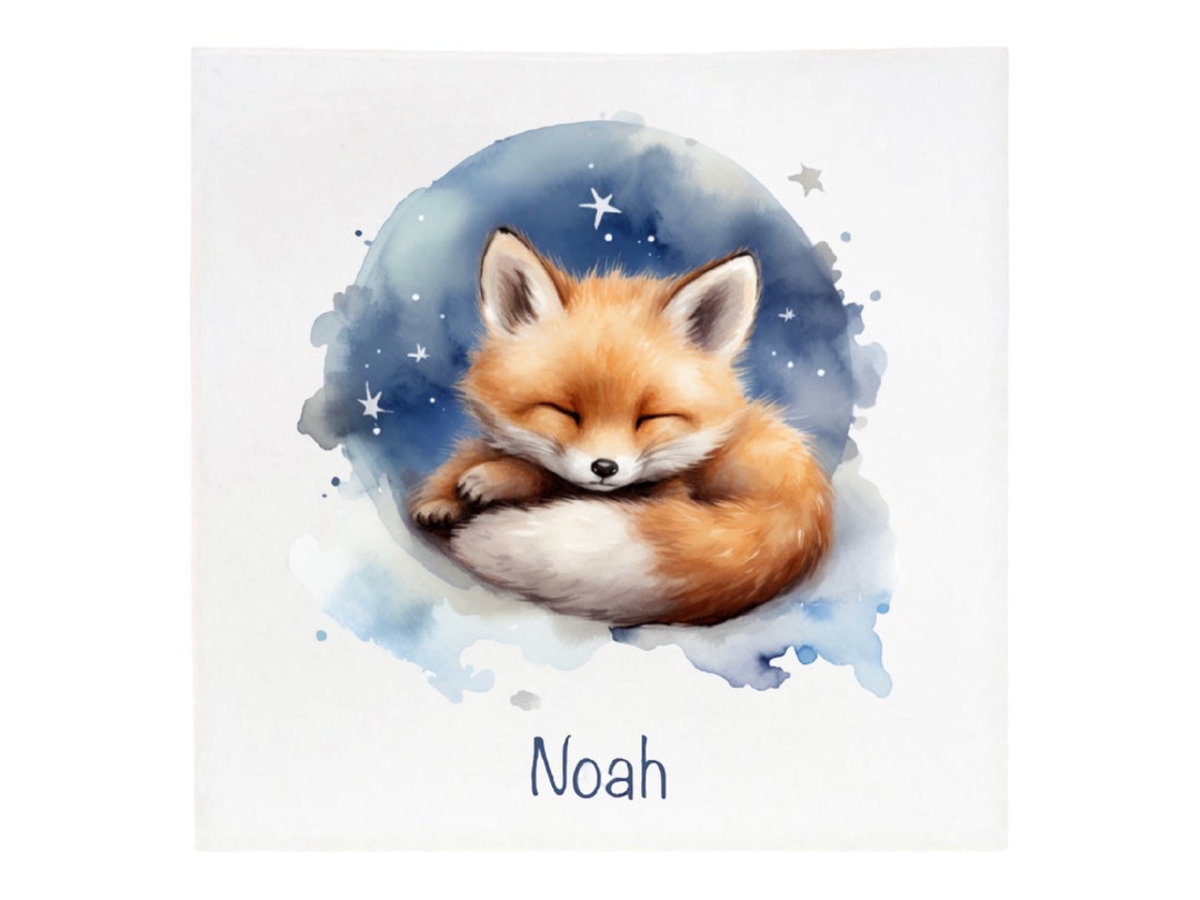 Fox, New Born, New Born Gift, Personalization, New Born Fox, New Born ...