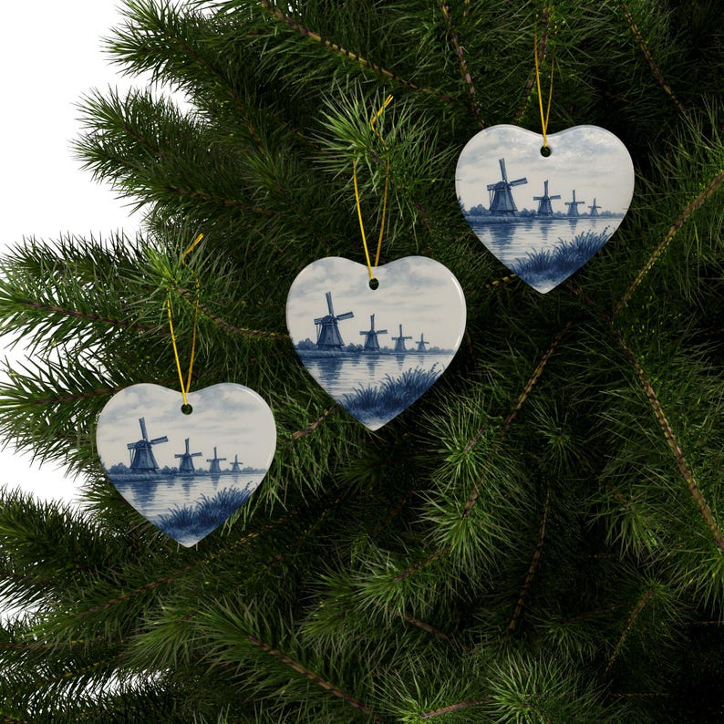Delft Blue Ornament, Windmill, Delft Blue, Ceramic Ornament, Wildlife ...