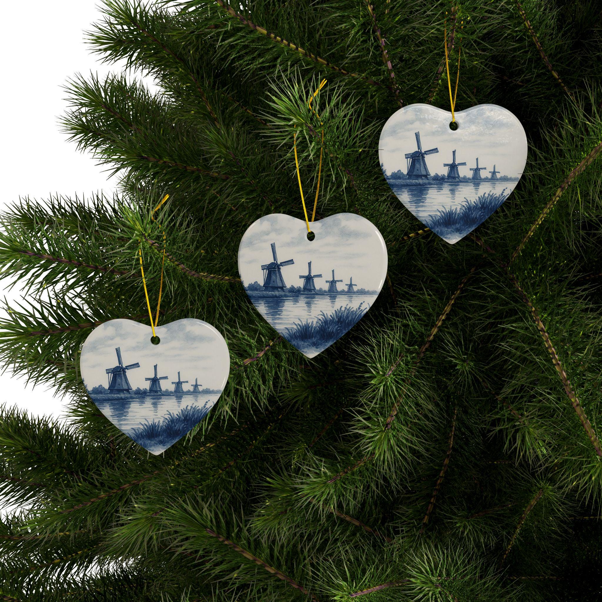 Delft Blue Ornament, Windmill, Delft Blue, Ceramic Ornament, Wildlife ...