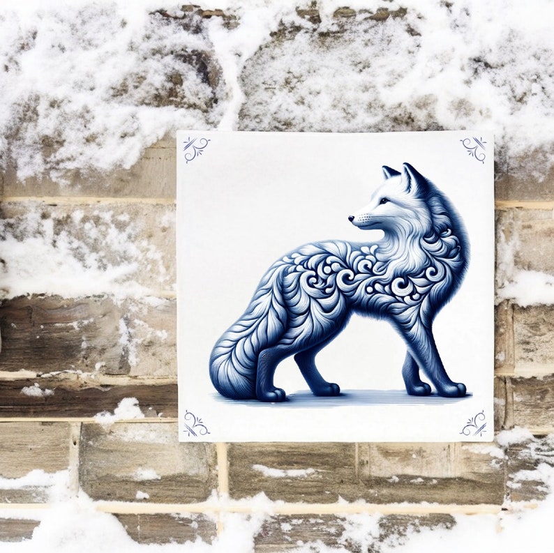 Fox, Tile, Delft Blue, Kitchen Tile, Bathroom Tile, Wall Art, Kitchen ...