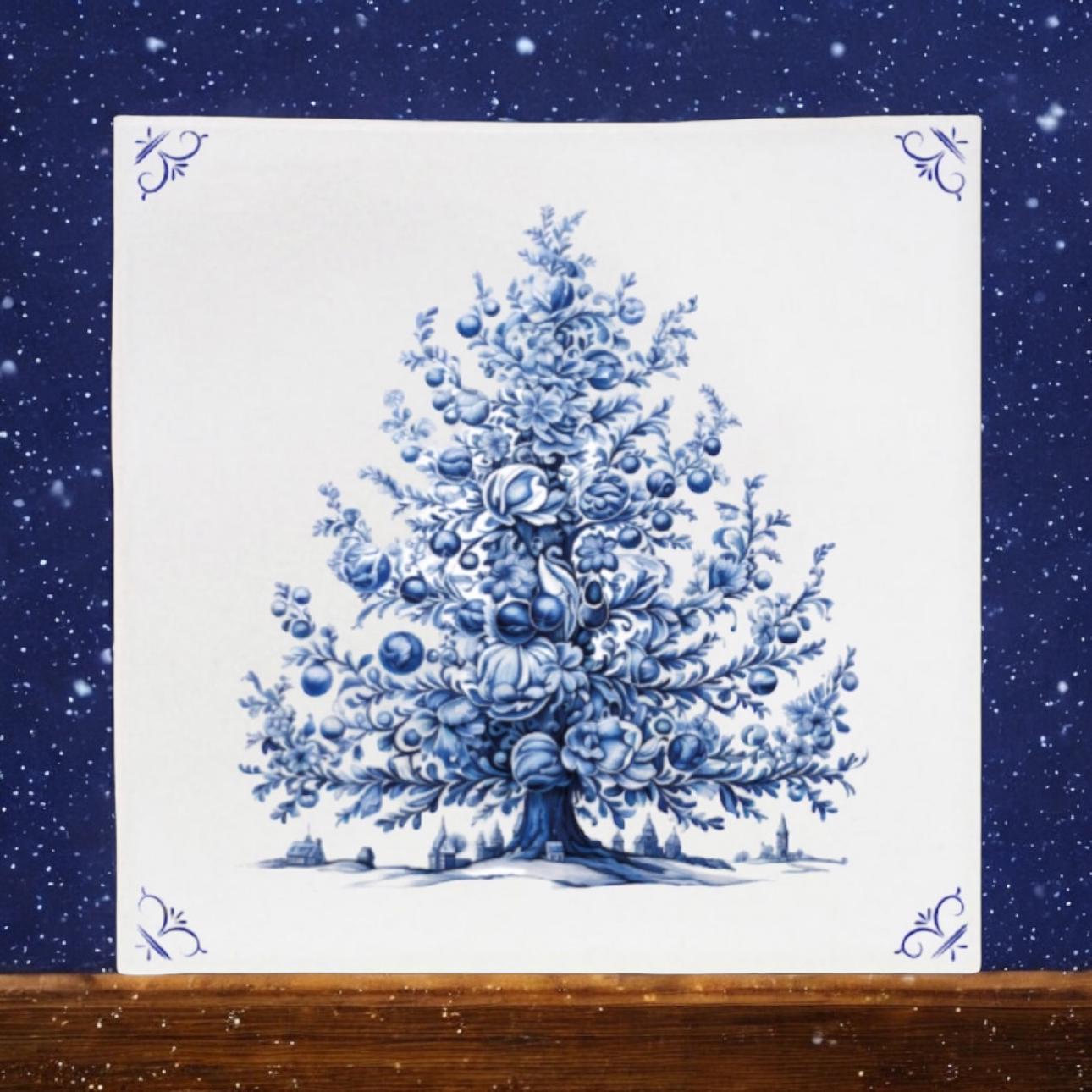 Xmas Tree, Delft Blue, Delft Blue Tile, Christmas Tree Decor ...