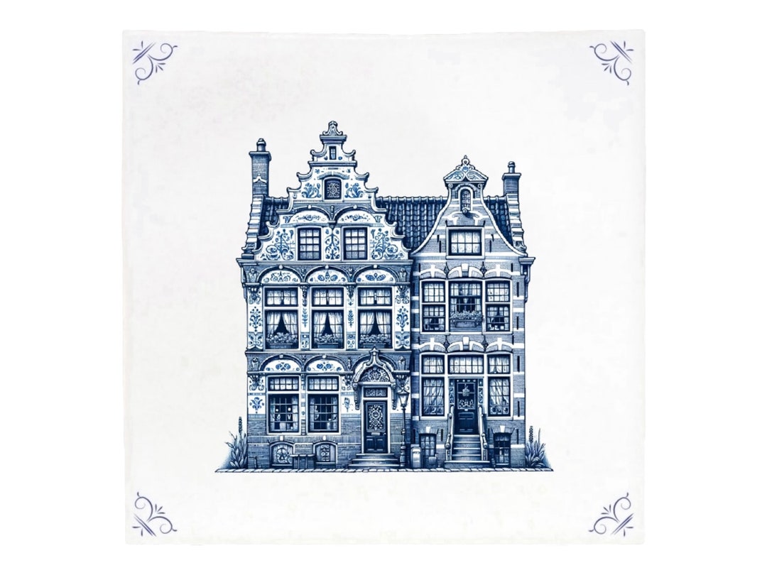 Canal House, Tile, Delft Blue, Kitchen Tile, Bathroom Tile, Wall Art ...