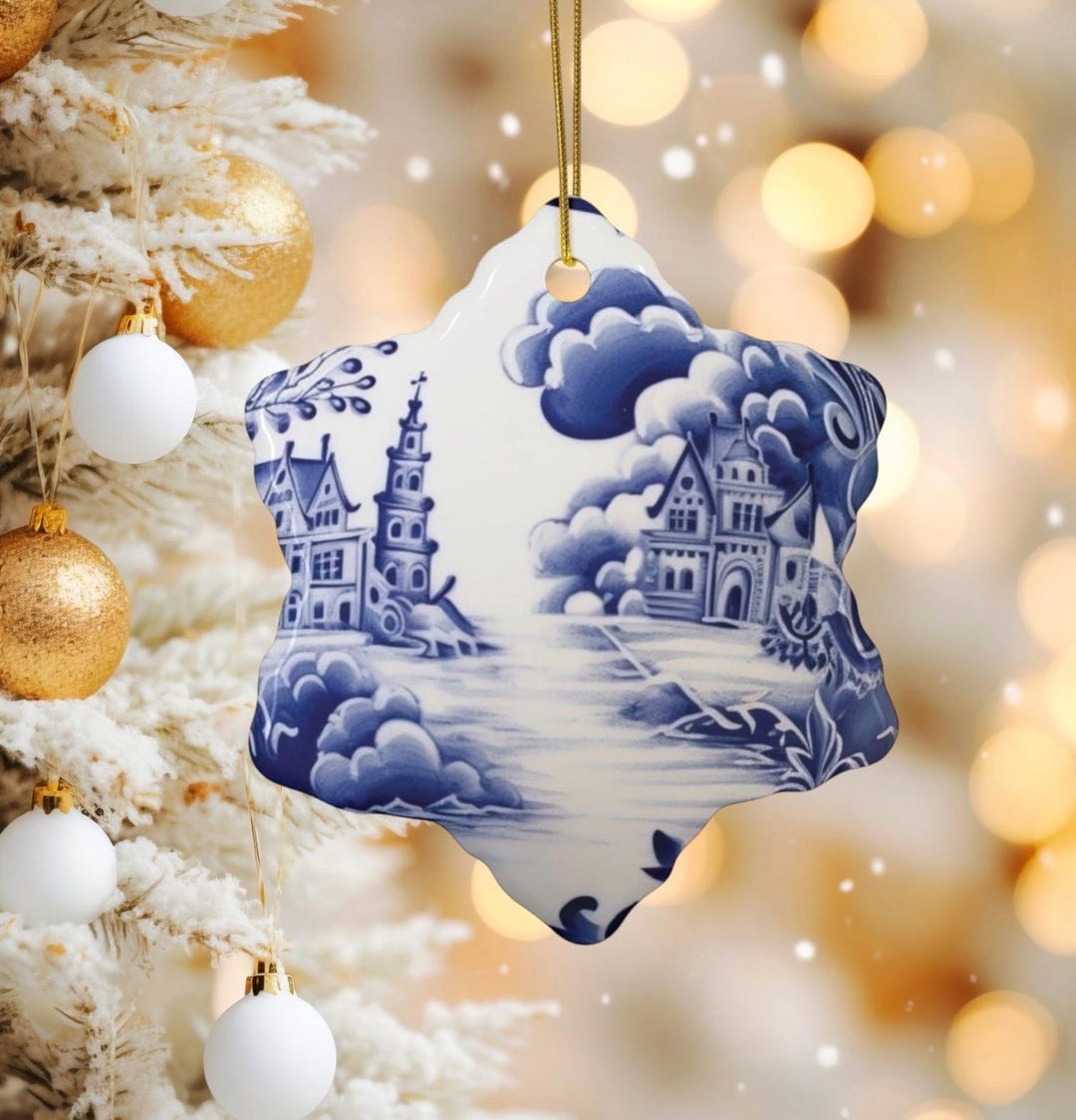 Tree Ornament, Delft Blue, Xmas Ornaments, Holiday Decor, Tree Decor ...