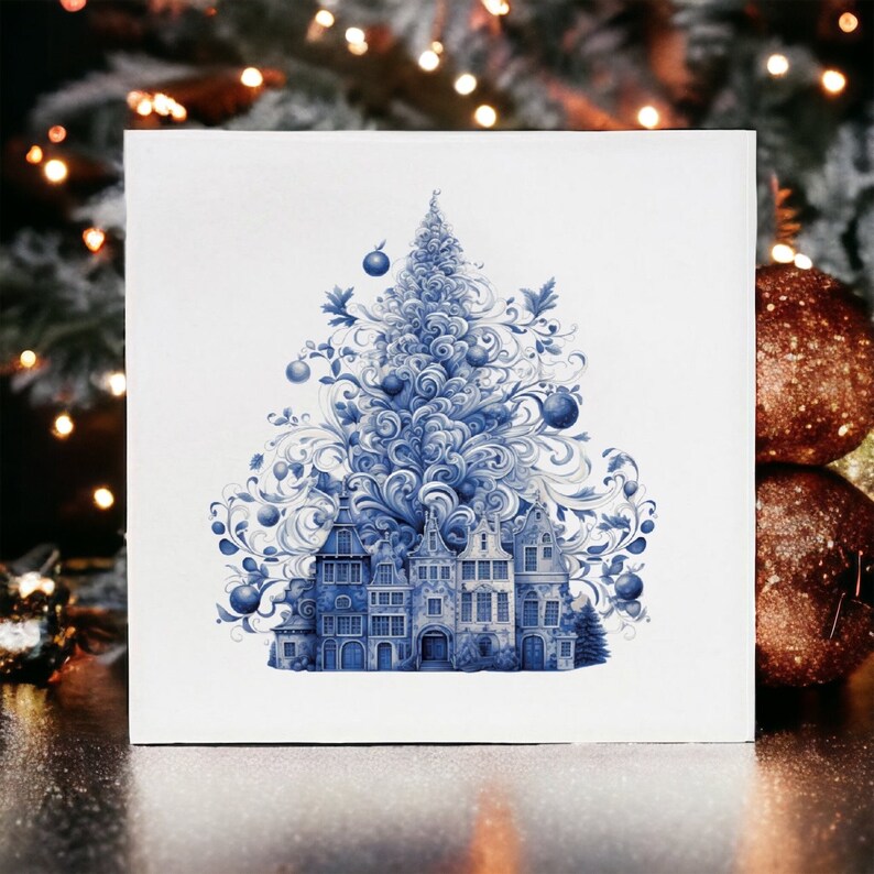 Delft Blue Delft Blue Ceramic Tile Delft Blue Christmas - Etsy