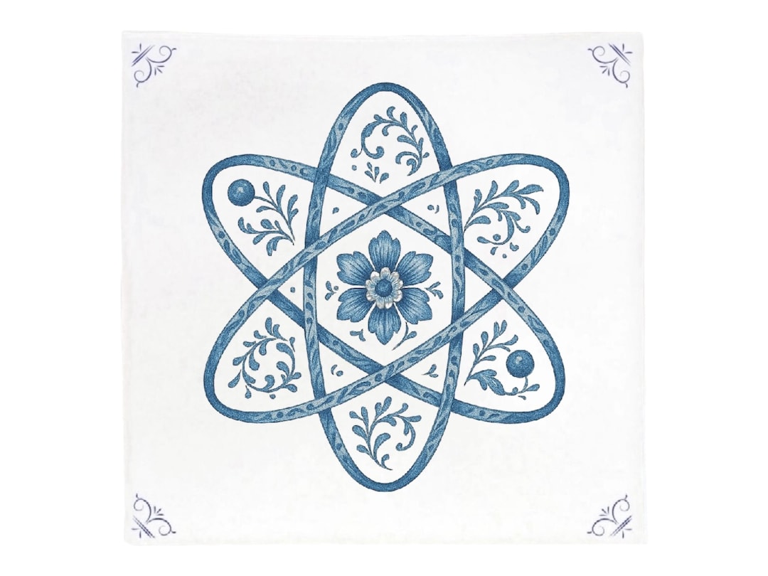 Atom, Delft Blue, Ceramic Tile, Kitchen Tile, Bathroom, Backsplash ...
