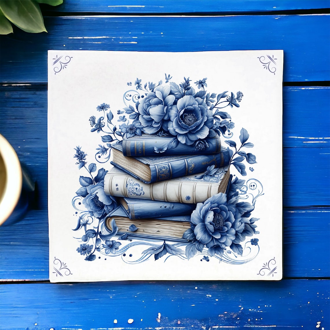Delft Blue Book, Delft Blue Tile, Tile, Delft Blue Tiles, Delft Blue ...