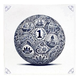 Football, Tile, Delft Blue, Delft Blue Tile, Kitchen Tile, Bathroom ...