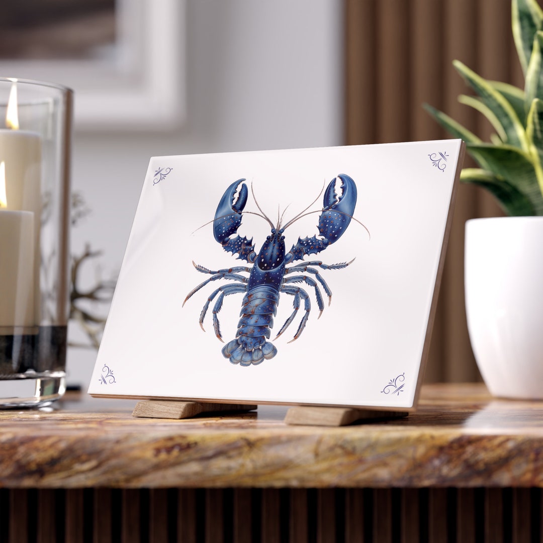 Crawdad, Ceramic Tile, 6" X 8", Tile, Delft Blue, Kitchen Tile ...
