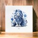Leo, Delft Blue, Delft Blue Tile, Zodiac, Tile, Zodiac Gift, Astrology ...