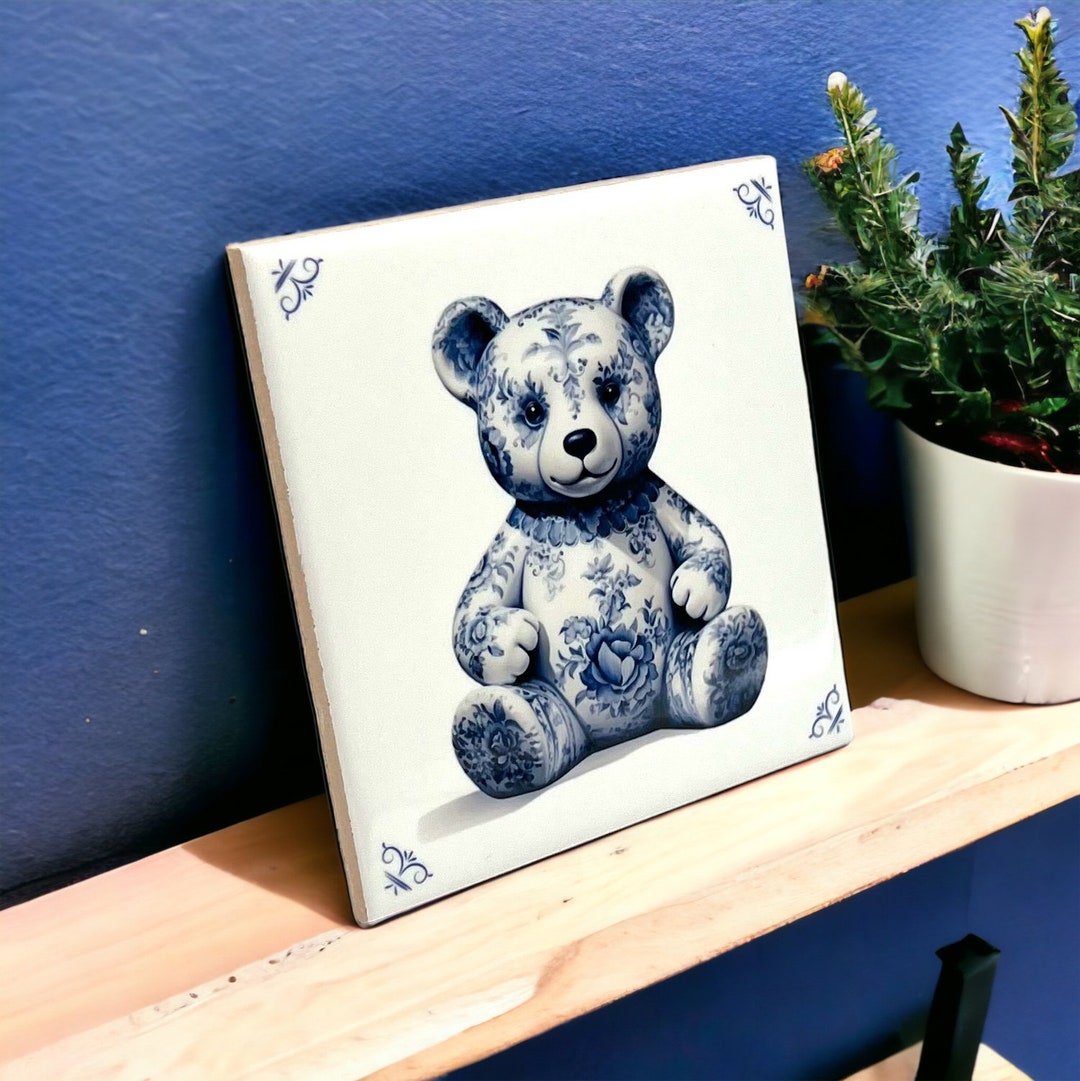 Birth Tile, Teddy Bear, New Born, New Born Gift, Personalization, Teddy ...