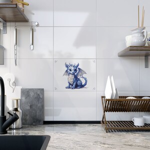 Dragon Ceramic Tile, 6" X 8", Delft Blue, Delft Blue Tile, Dragon, Tile ...