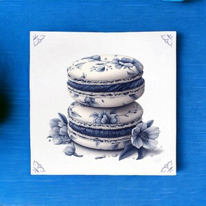 Delft Blue Macaron, Delft Blue Tile, Tile, Delft Blue Tiles, Delft Blue ...