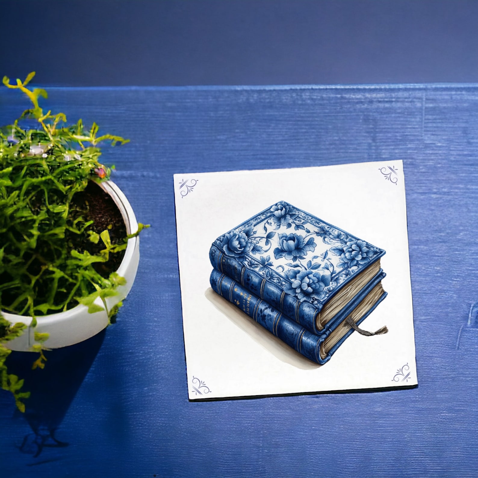 Delft Blue Book, Delft Blue Tile, Tile, Delft Blue Tiles, Delft Blue ...