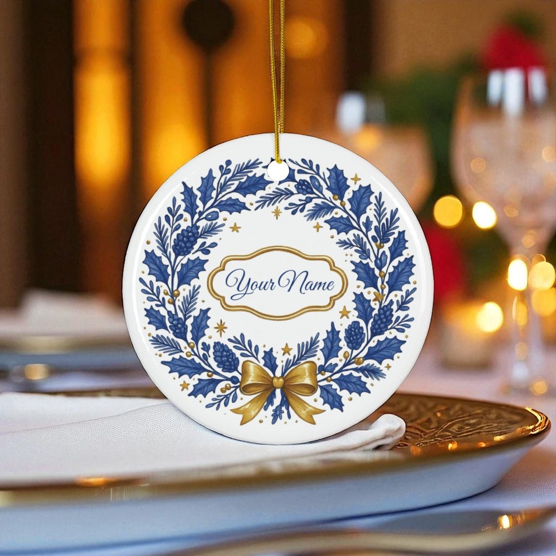 Delft Blue Ceramic Ornaments, Delft Blue, Personalized Delft Blue ...